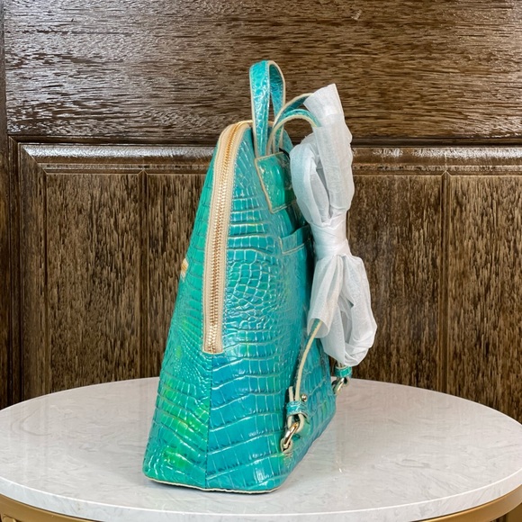 Brahmin | Bags | Brahmin Ocean Solid Melbourne Felicity Backpack Nwt ...